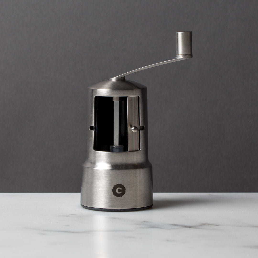 Modern Stainless Steel, Crank Style Spice Mill, 3.5"h - The Reluctant ...