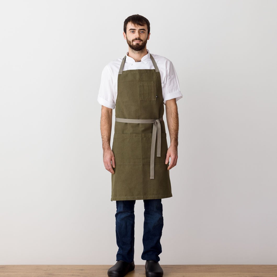 Chef Apron, Olive Green, Men, Women, Classic Bib, Best Reviews - The ...